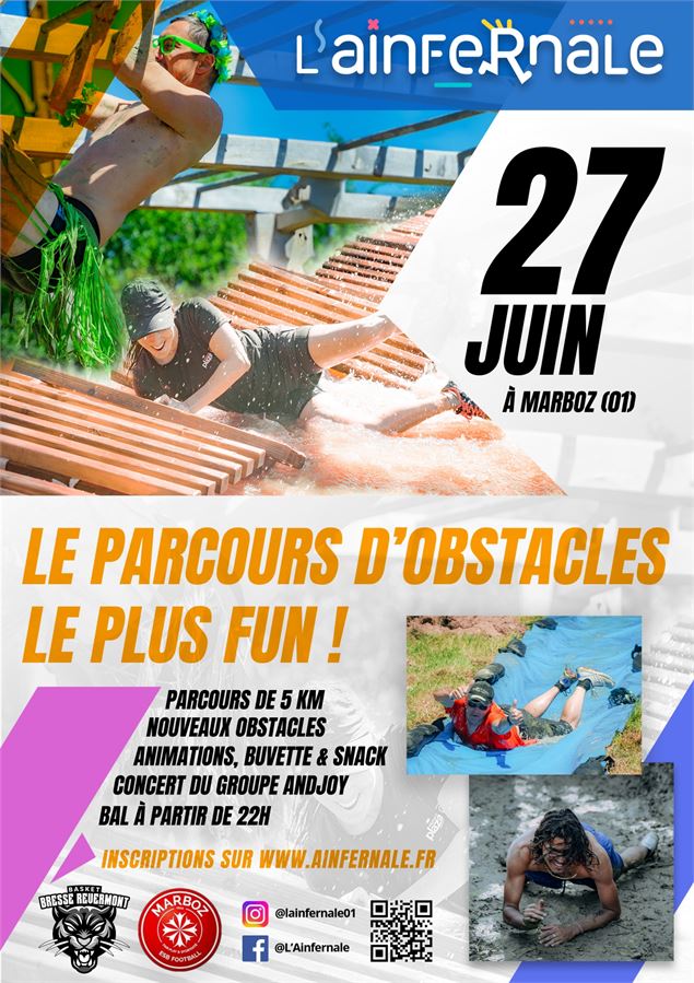 Ainfernale 2026 - le parcours d'obstacles à Marboz